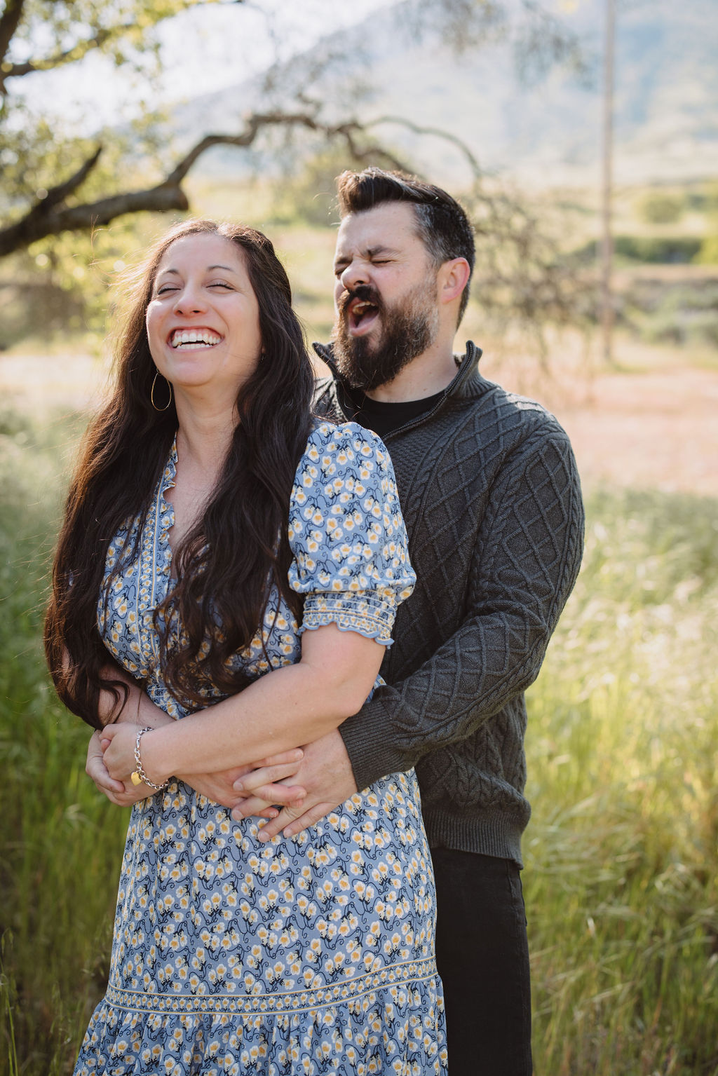 Outdoor Spring Engagement Photos at Winton Park - alyssamichelephoto.net