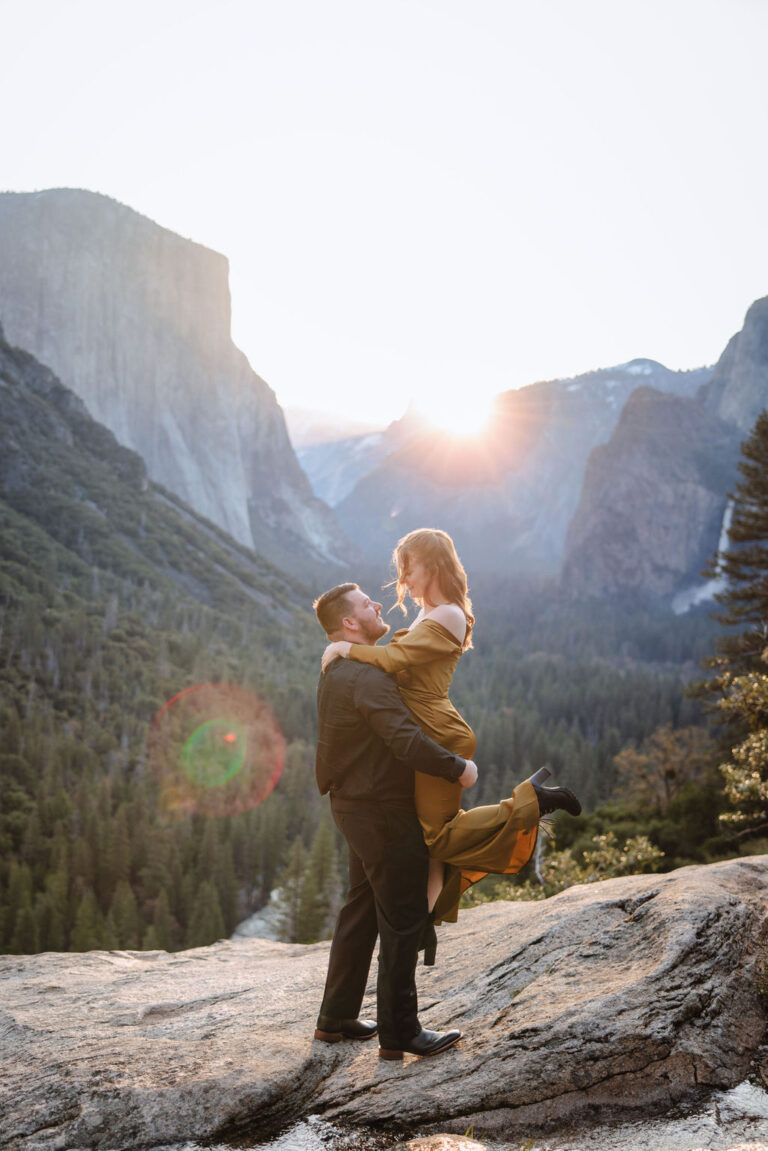 Playful Sunrise Yosemite Engagement Session - alyssamichelephoto.net